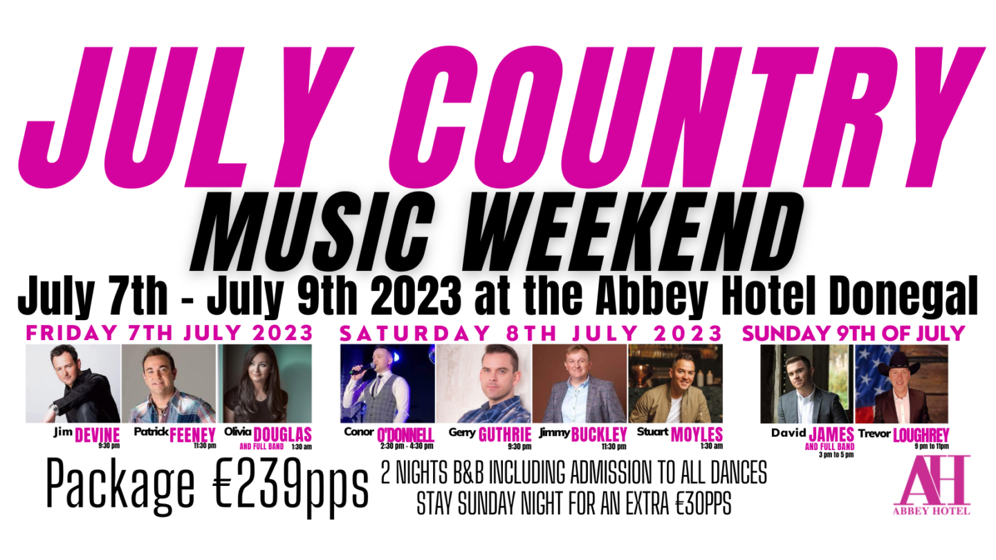 Country Music Weekends | Live Music Events In Donegal | Abbey Hotel