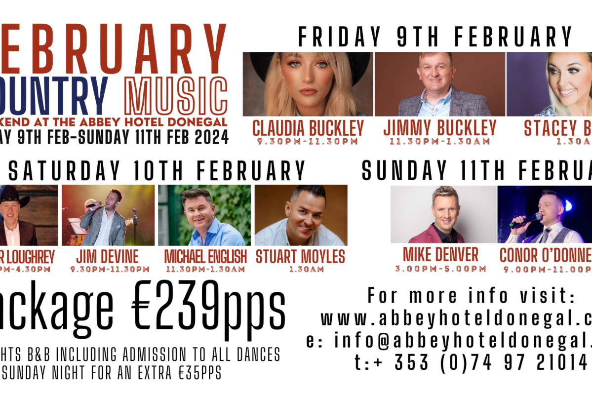 Country Music Weekends | Live Music Events In Donegal | Abbey Hotel