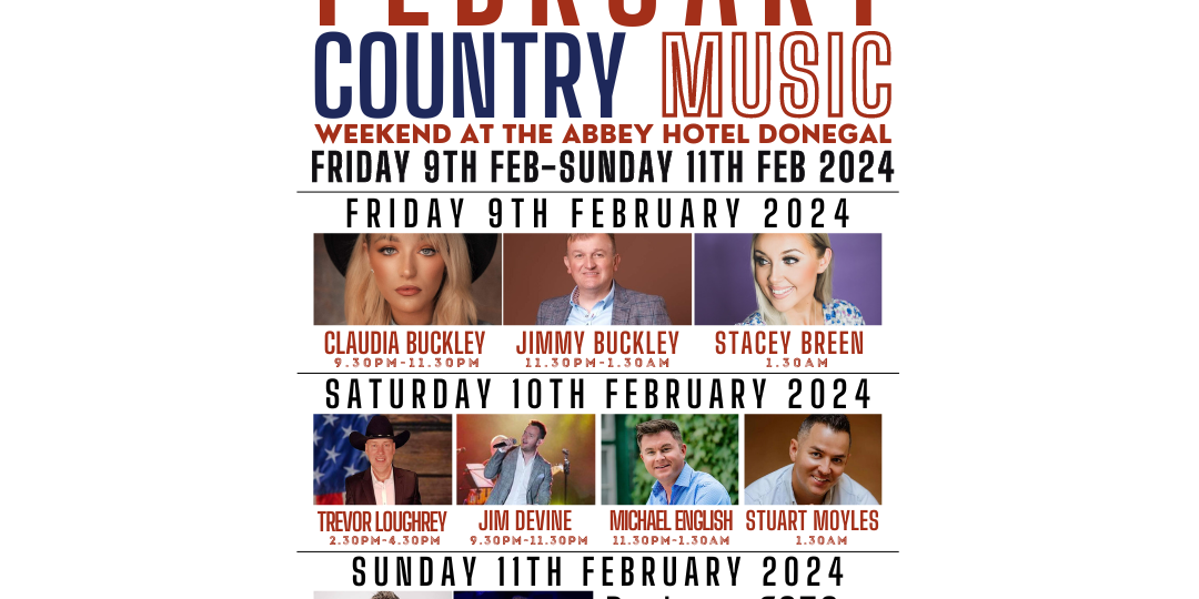 Country Music Weekends | Live Music Events In Donegal | Abbey Hotel