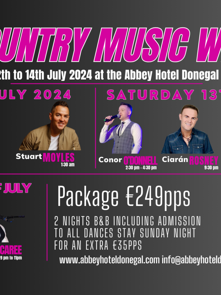 Country Music Weekends | Live Music Events In Donegal | Abbey Hotel
