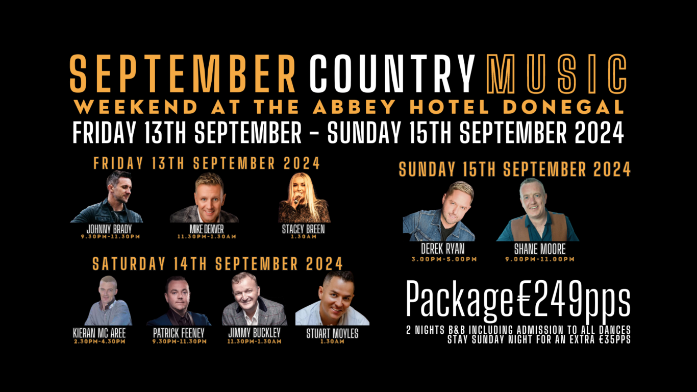 Country Music Weekends | Live Music Events In Donegal | Abbey Hotel
